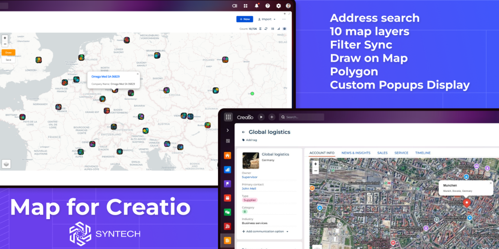 Bring Your Data to Life on the Map with Syntech Map for Creatio ...