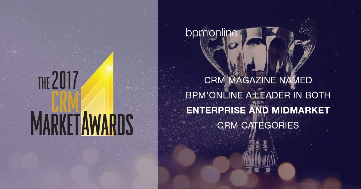 CRM Magazine named bpm’online a Leader in both Enterprise and Midmarket ...