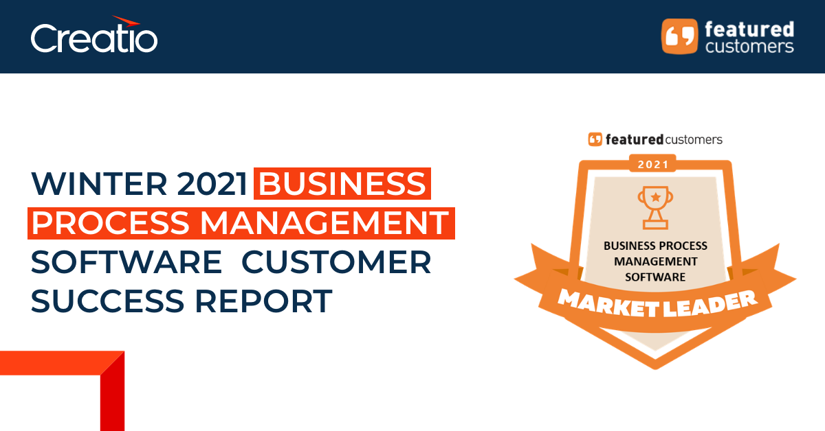 Creatio Named Market Leader among Business Process Management (BPM ...