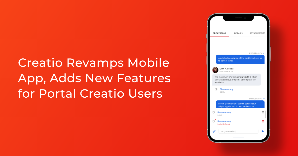 Creatio Revamps Mobile App, Adds New Features for Portal Creatio Users ...