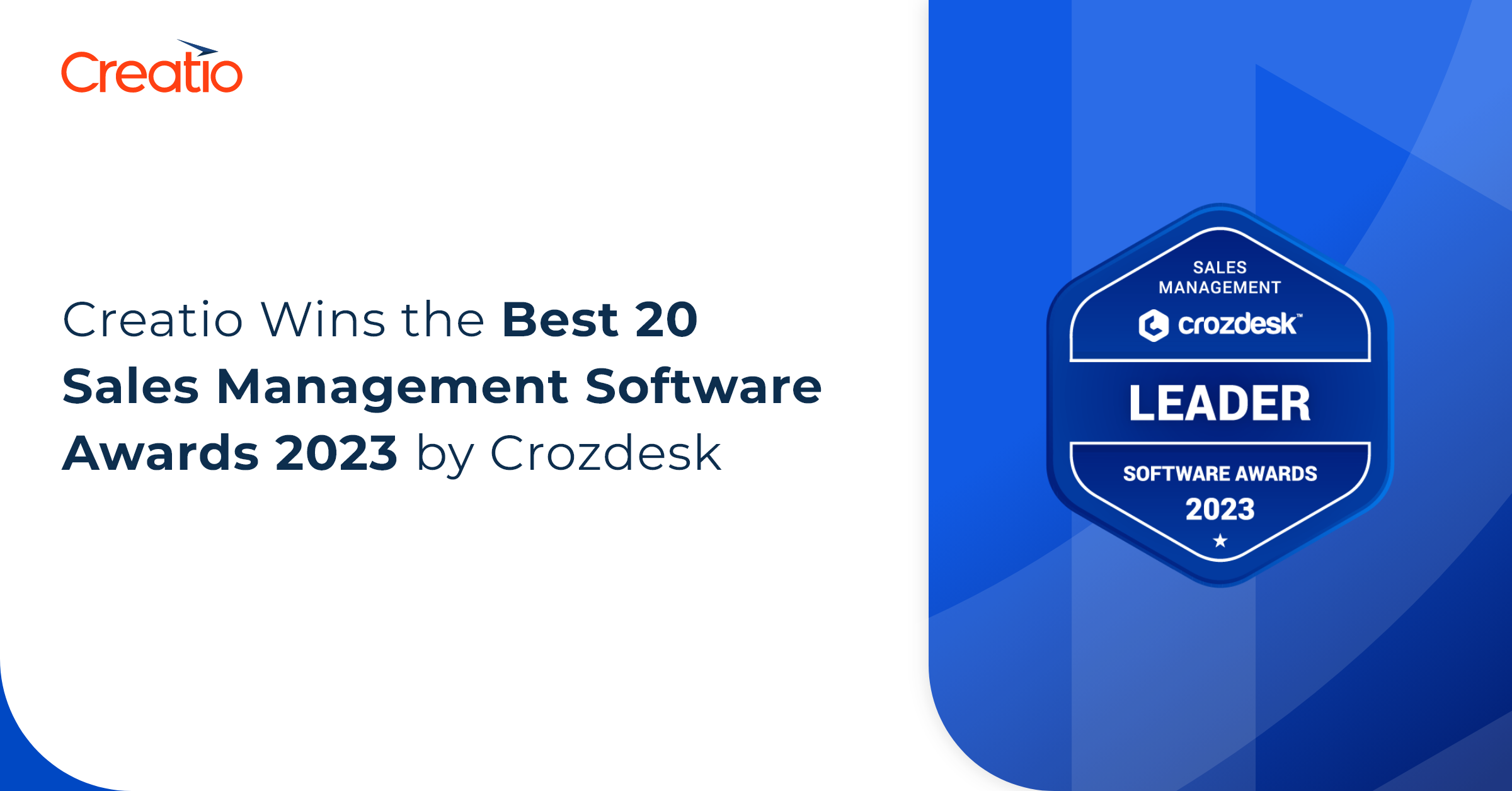 Creatio Wins the Best 20 Sales Management Software Awards 2023 by ...