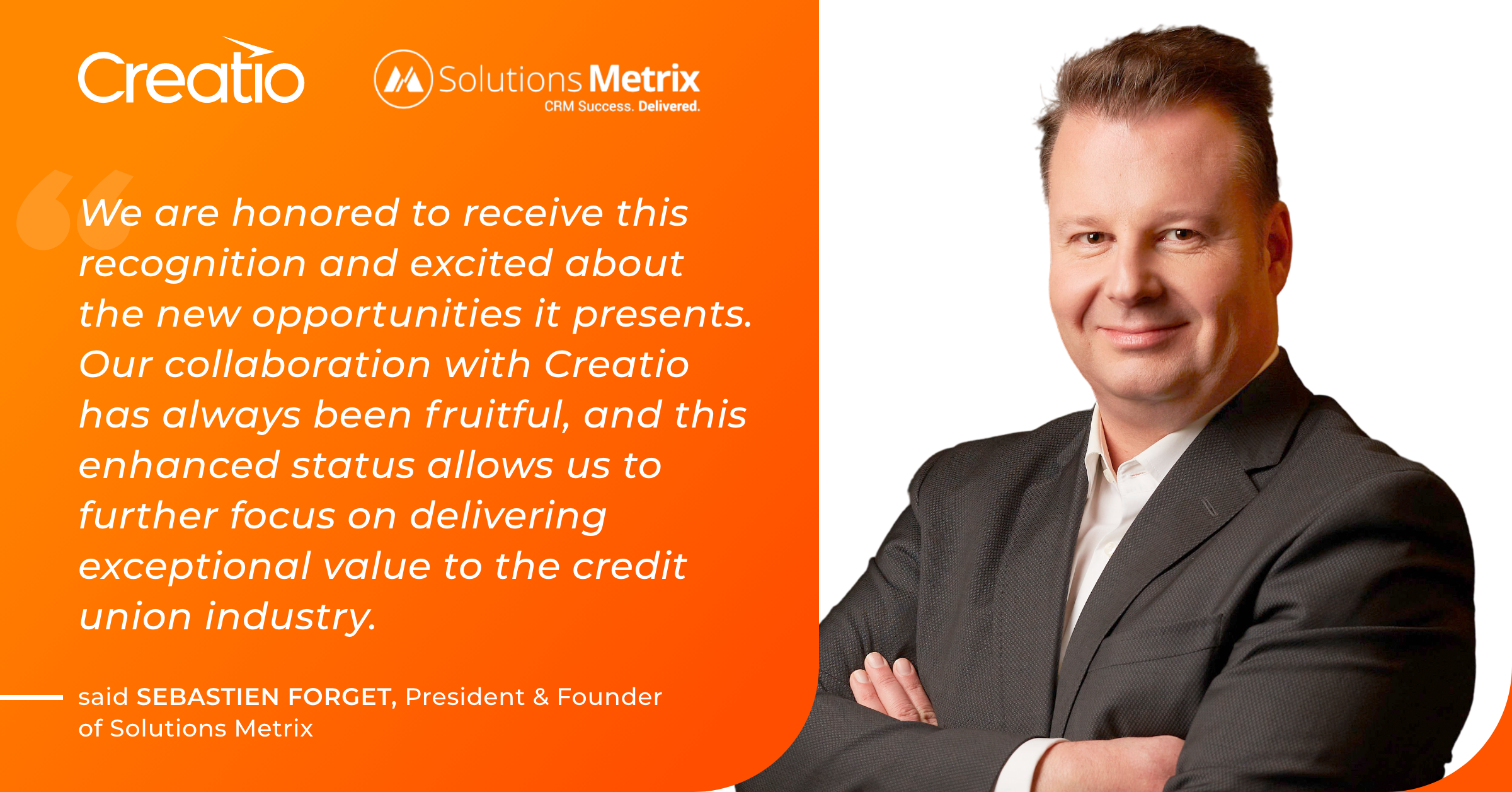 Creatio Announces Solutions Metrix as a Premier Partner, Credit Union ...