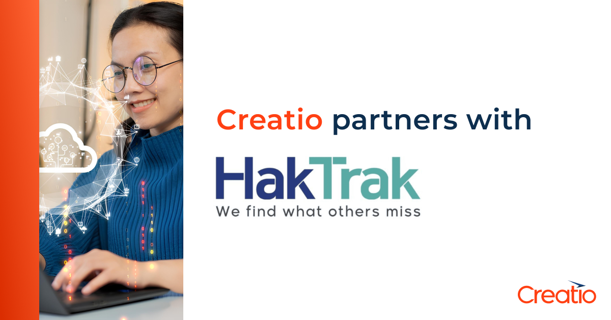 Creatio Partners with HakTrak to Bring No-Code Innovation to ...