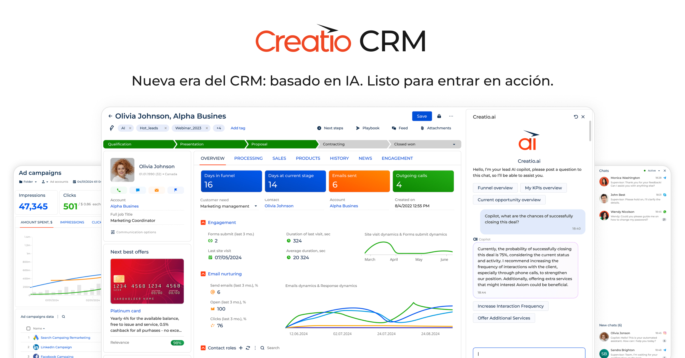 Software Creatio CRM | Descripción del producto | Prueba gratuita