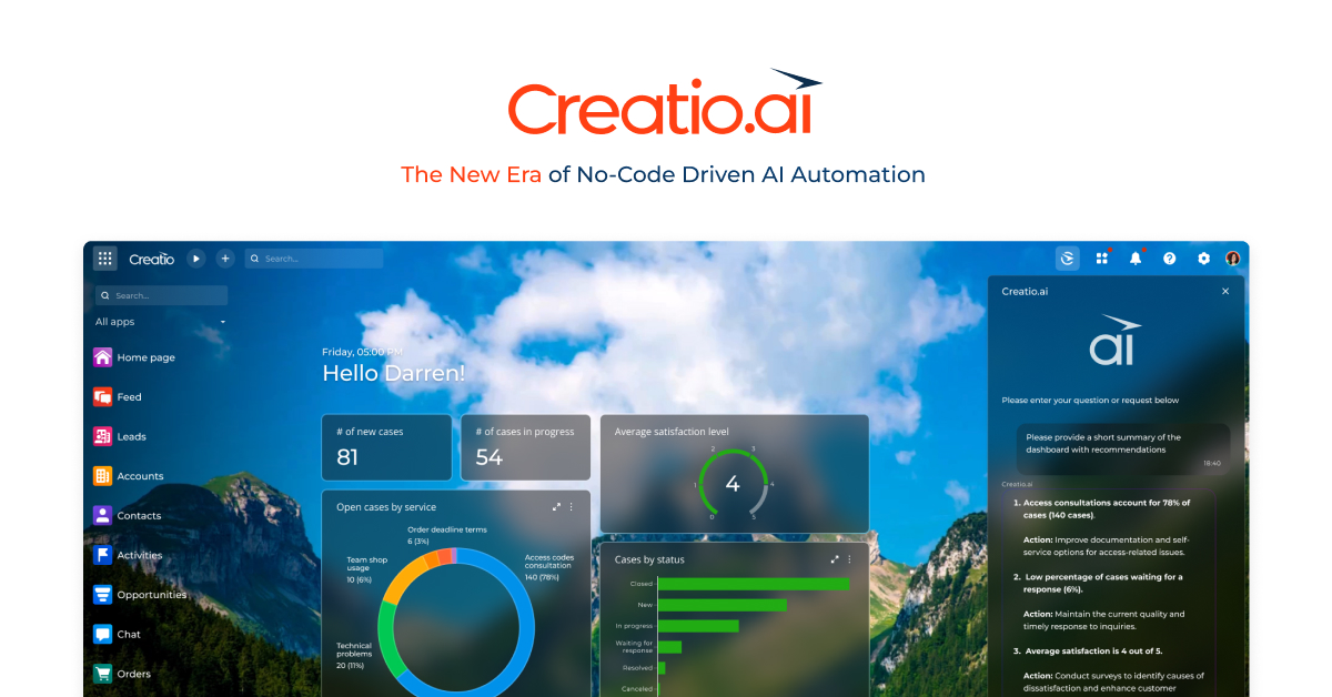 Creatio.ai: New Era of No-Code Driven AI Automation | Creatio