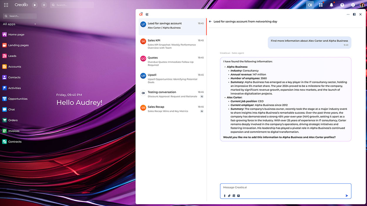 Creatio 8.3 Twin | The Age of AI in CRM & No-Code Automation | Creatio