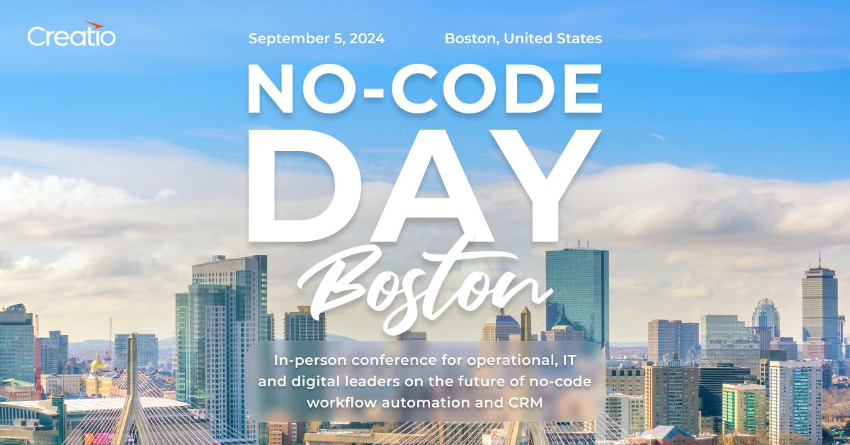 No-code Day | Boston | September 5 | Creatio
