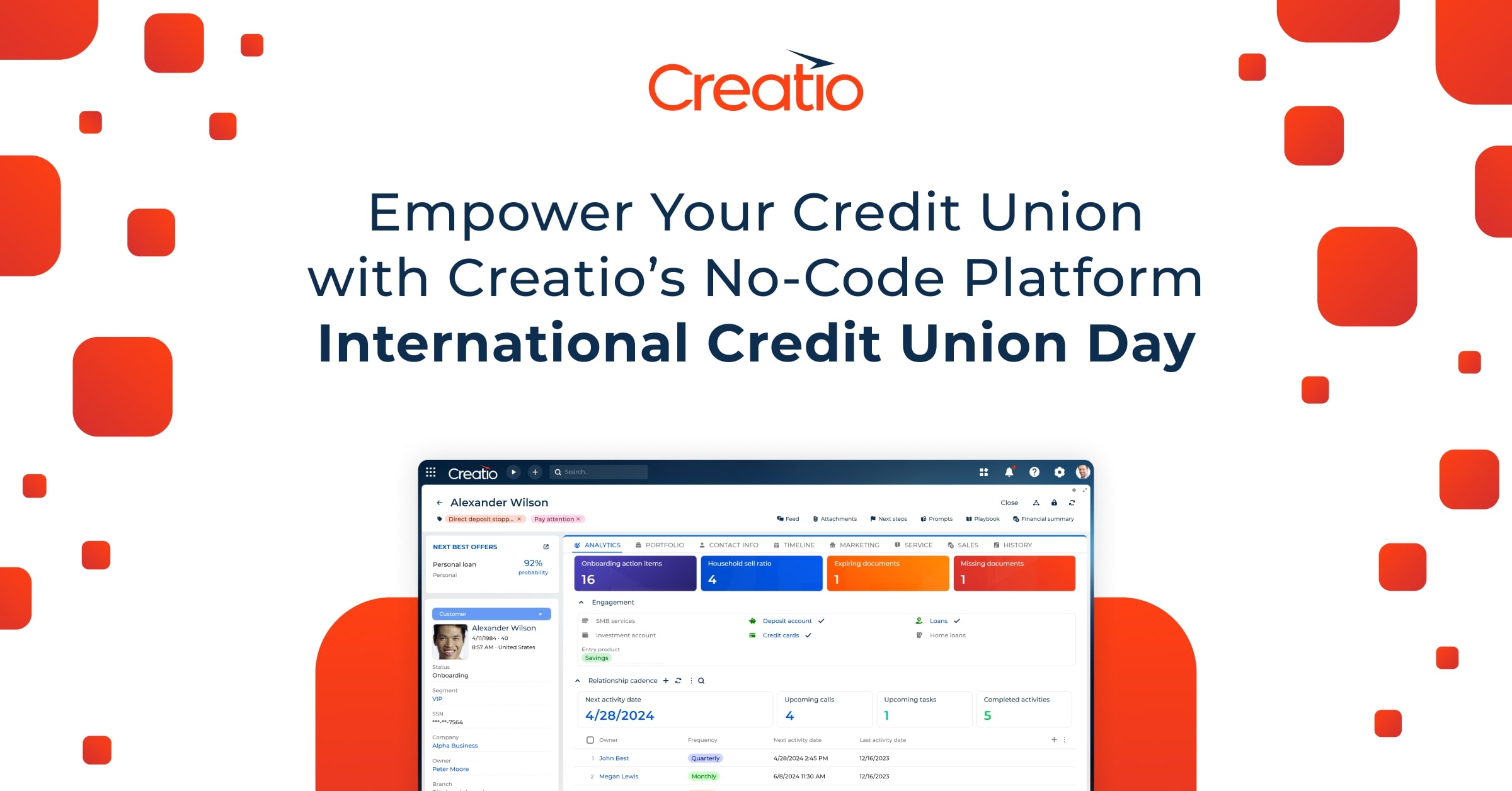 Empower Your Credit Union with Creatio’s No-Code Platform | International Credit Union Day ...